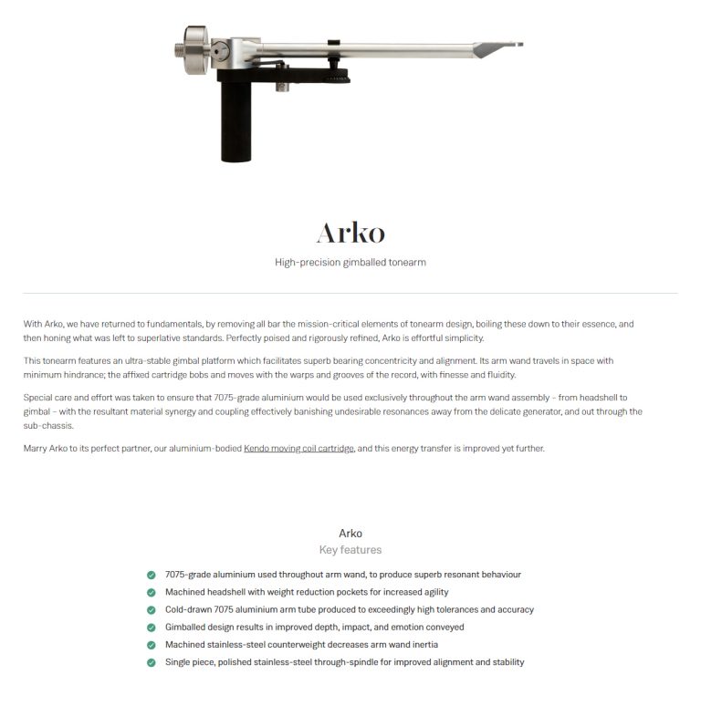 LINN(린) Arko 톤암 – AV 플라자