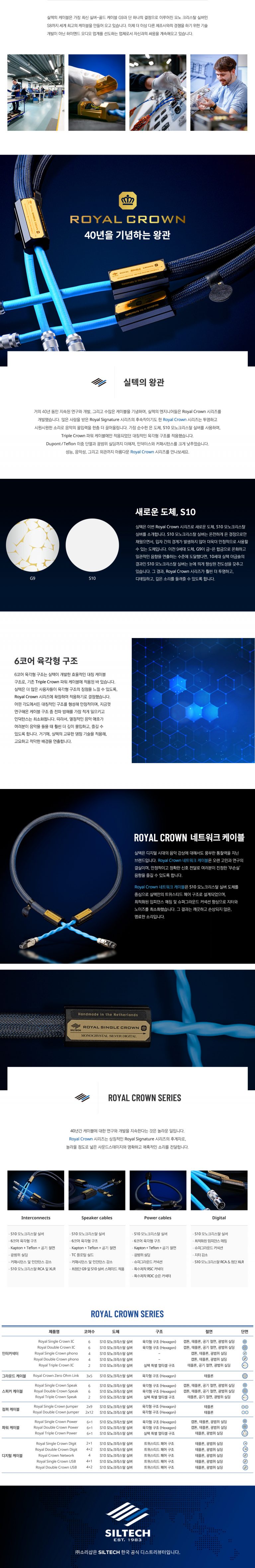 Siltech(실텍) Royal Single Crown Network 네트워크 랜케이블 – AV 플라자