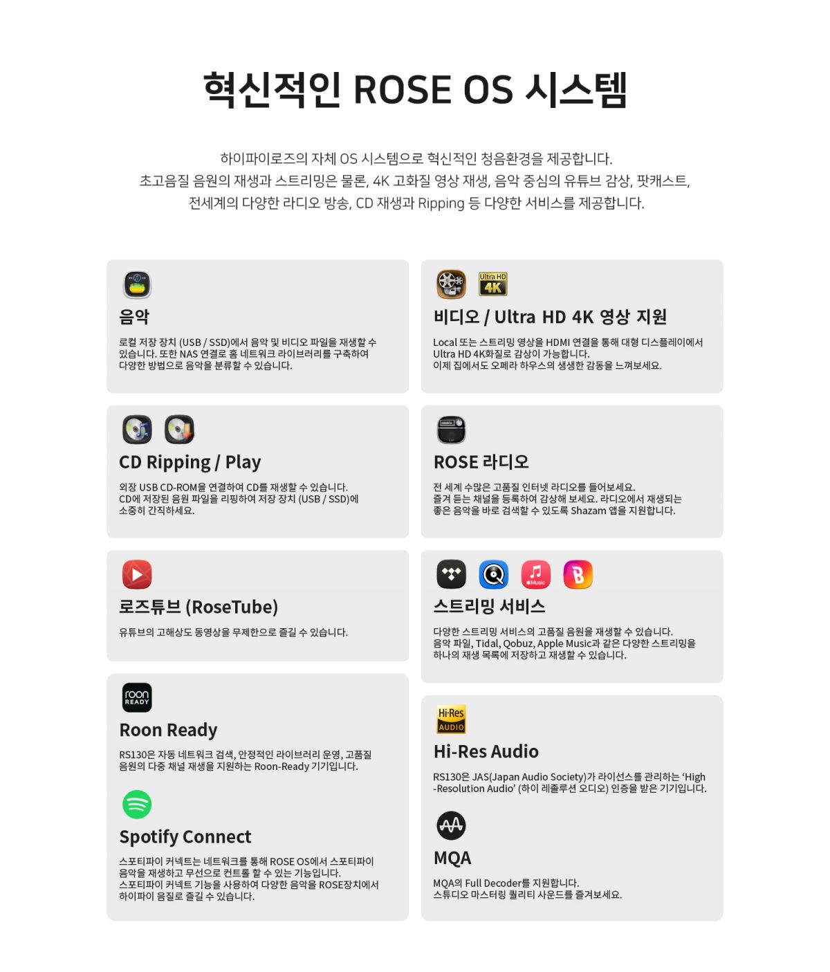 Hifi ROSE(하이파이로즈) RS130 네트워크 트랜스포트 – AV 플라자