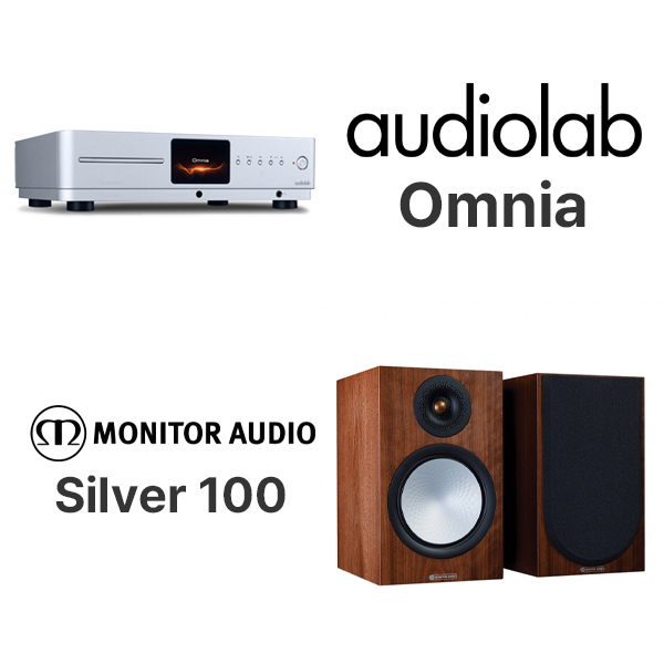 Audiolab(오디오랩) Omnia + Monitor Audio(모니터 오디오) 7G Silver 100 패키지 – AV 플라자